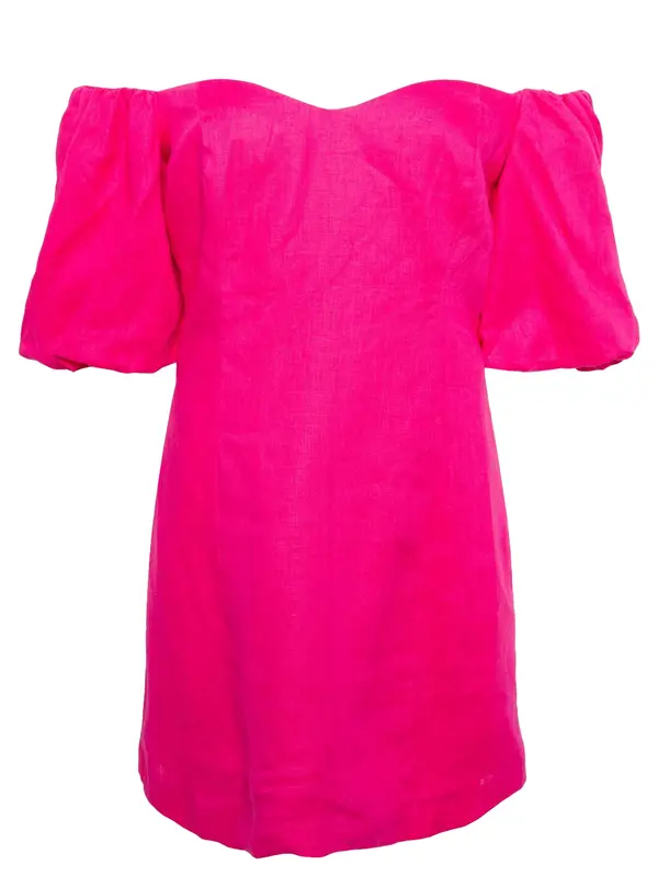 Rhode Dali Linen Mini Dress - Pink