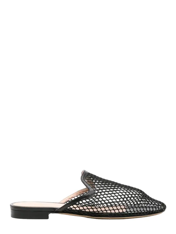 SCAROSSO Summer Gio Mesh Mules - Black