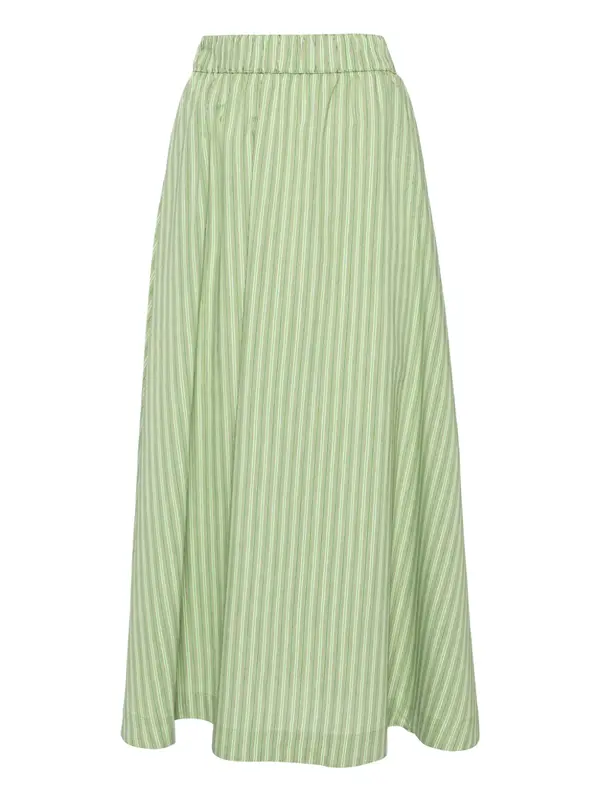 Rodebjer Marla Striped Midi Skirt - Green
