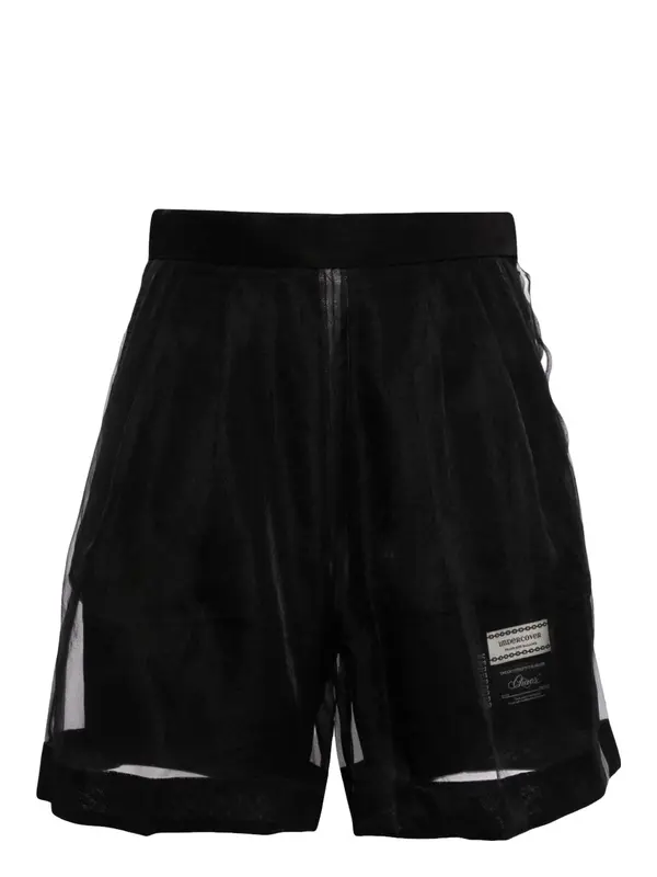 UNDERCOVERISM Tulle-detail Silk Shorts - Black