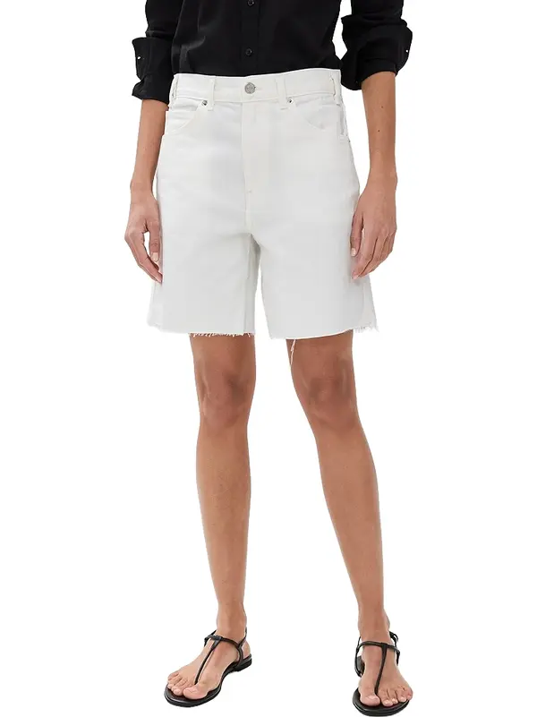 NILI LOTAN Russel Denim Shorts - Cream