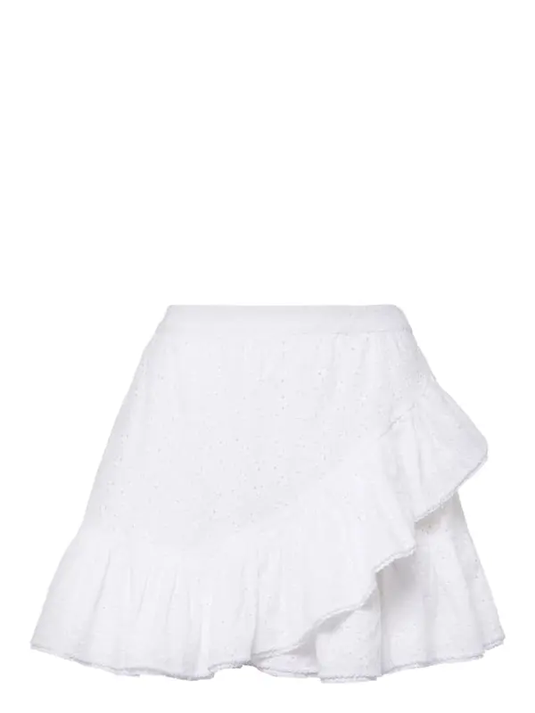 Poupette St Barth Bova Broderie Anglaise Miniskirt - White