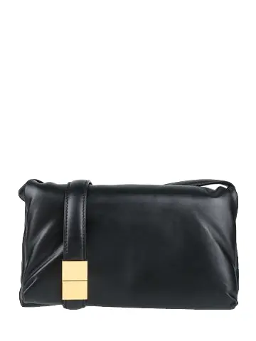 Marni Cross-body Bag In Cow Leather And Brass - Black
