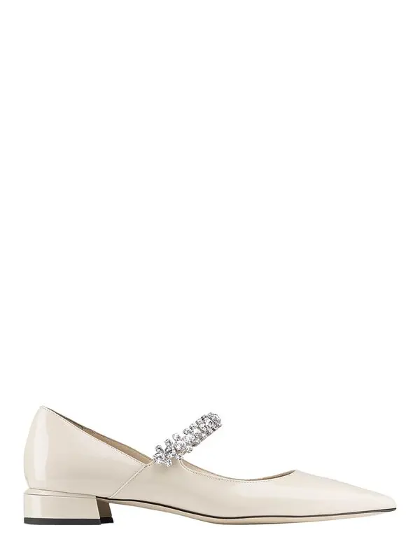 JIMMY CHOO Bing 25 Patent Leather Ballet Flats - Neutral
