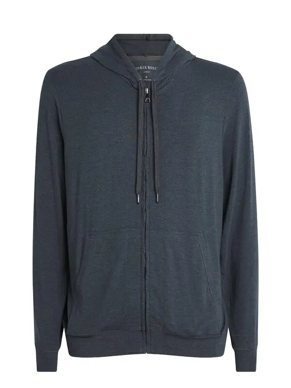 Derek Rose Micromodal Zip-up Hoodie - Grey