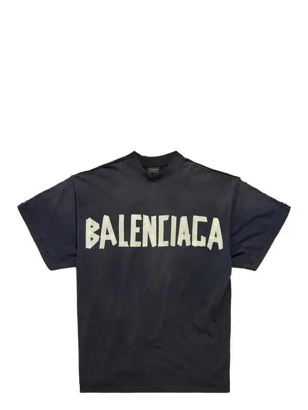 Balenciaga Oversized Logo T-shirt - Black