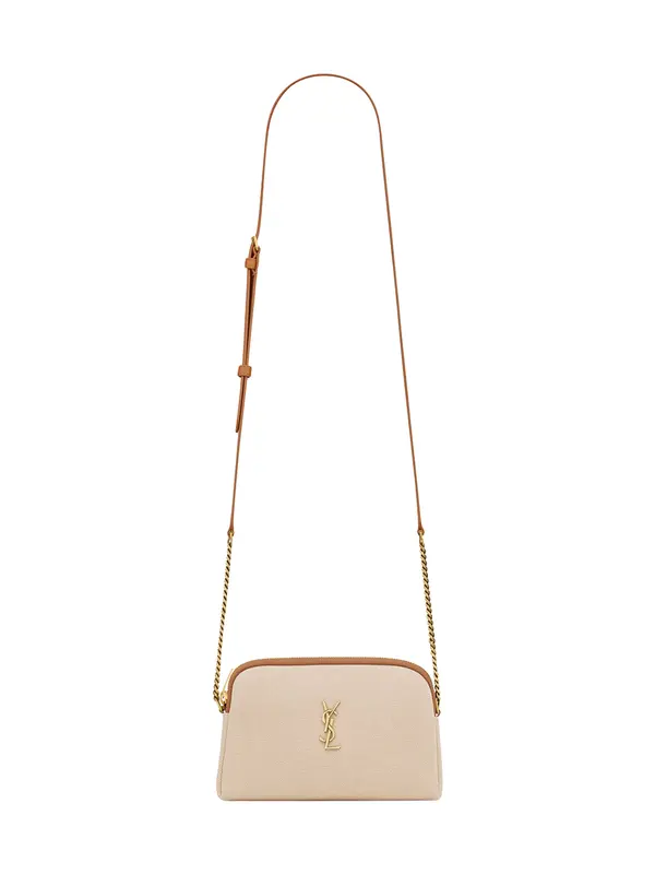 Saint Laurent Mini Woven Gaby Shoulder Bag - Nude