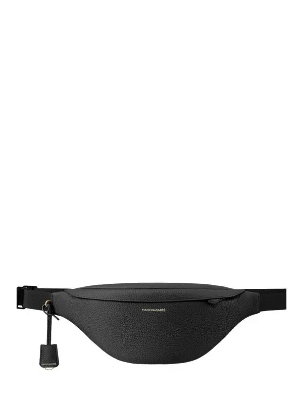 MAISON DE SABRE Leather Sling Bag - Black Caviar