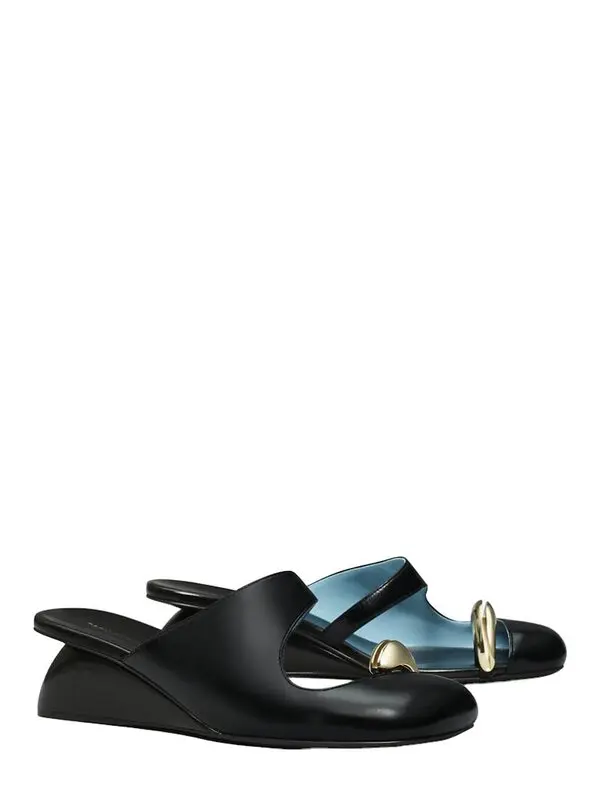 Tory Burch Pierced Mule Wedge - Nero