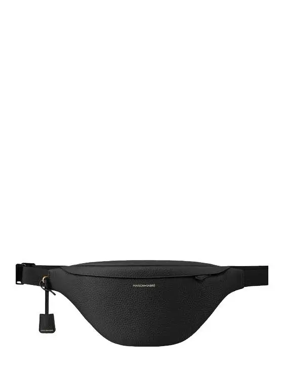 MAISON DE SABRE Leather Sling Bag - Black Caviar