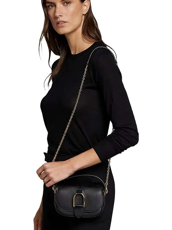 Ralph Lauren Welington Calfskin Mini Chain Bag - Black