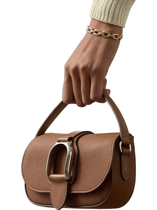 Ralph Lauren Welington Calfskin Mini Chain Bag - Rl Gold