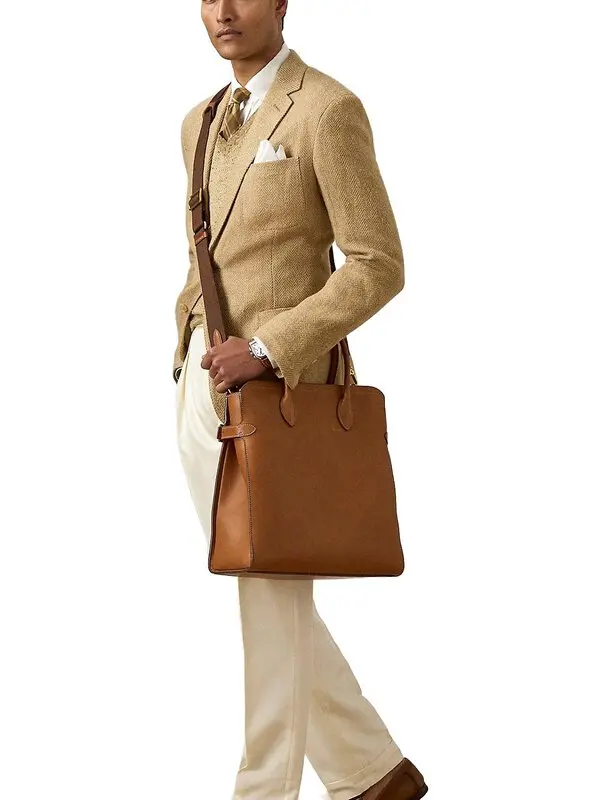 Ralph Lauren Bedford Calfskin Tote - Gold