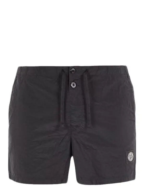 Stone Island Slim Fit Metal Nylon Swim Trunks - Black