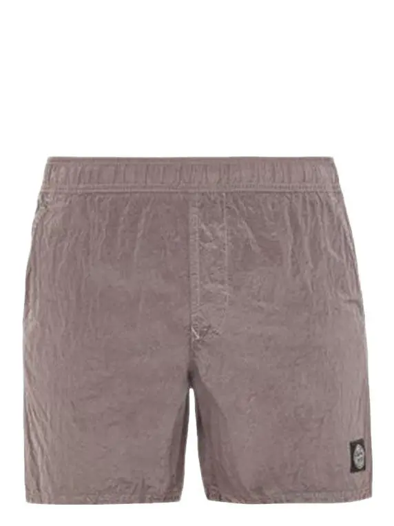Stone Island Regular Fit Nylon Swim Trunks - Dove Grey