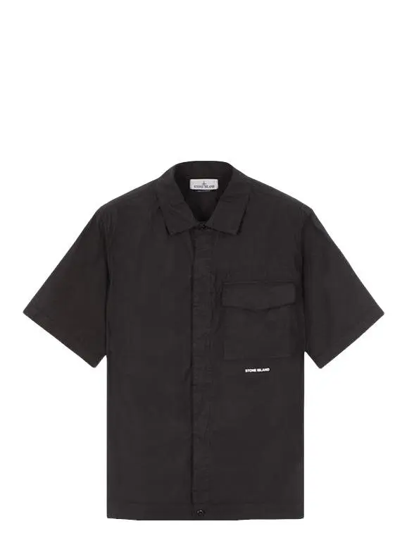 Stone Island Short Sleeve Overshirt - Black