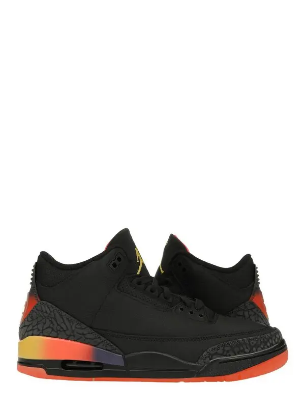 JORDAN 3 Retro J Balvin Rio Sneakers - Black/solar Flare/total Crimson Abyss