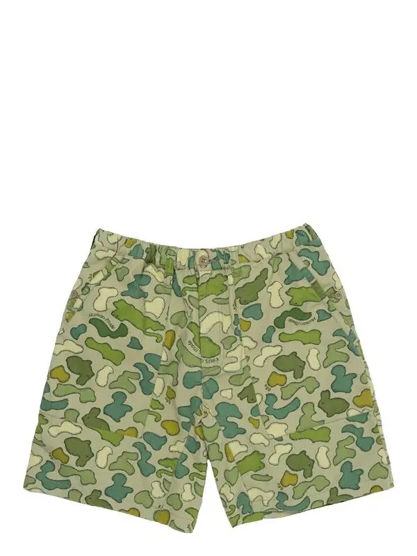 HUMAN MADE X Kaws Camo Shorts - Olivedrab Green