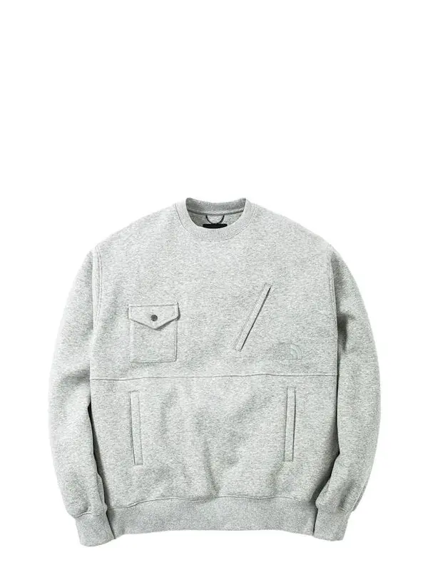 The North Face X Invincible Pocket Crewneck Sweatshirt - Light Grey Heather