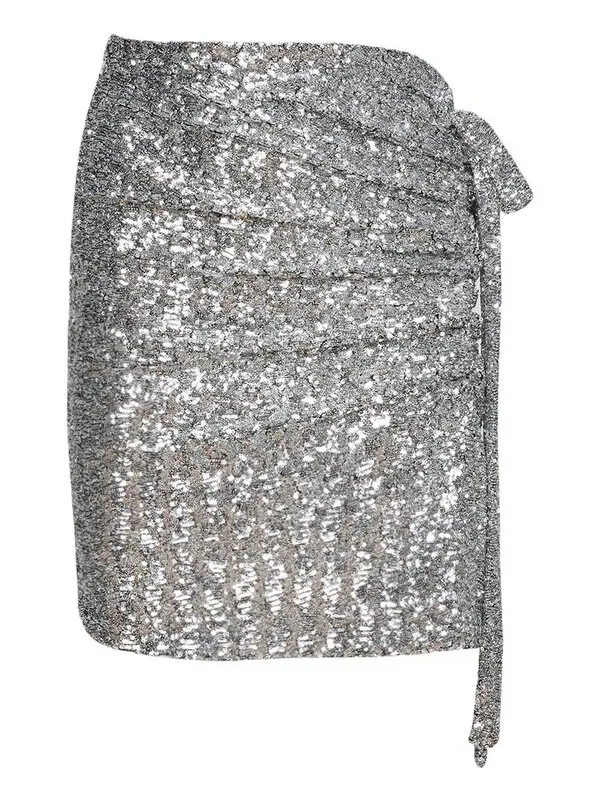 Rabanne Embellished Skirt - Silver