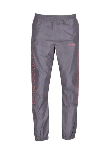 Off-White Diagonal Outline Track Pants - Dark Grey/orange