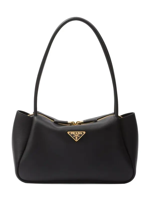 Prada Darling Medium Leather Shoulder Bag - Black