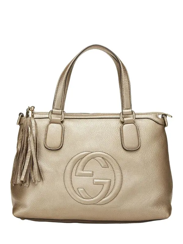 Gucci Soho Top Handle Tote - Gold