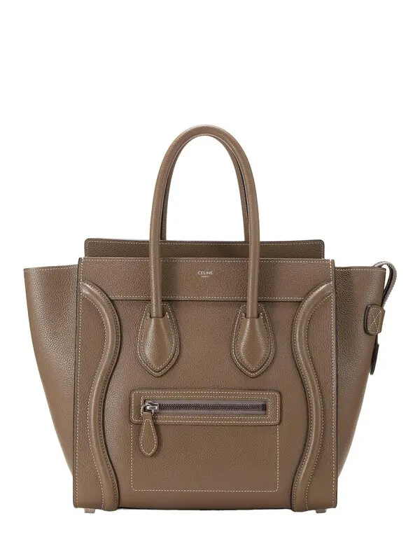 Celine Luggage Tote Drummed Calfskin - Grey