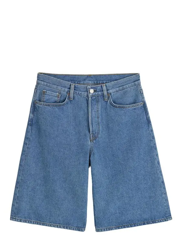 Cos Longline Denim Shorts - Blue