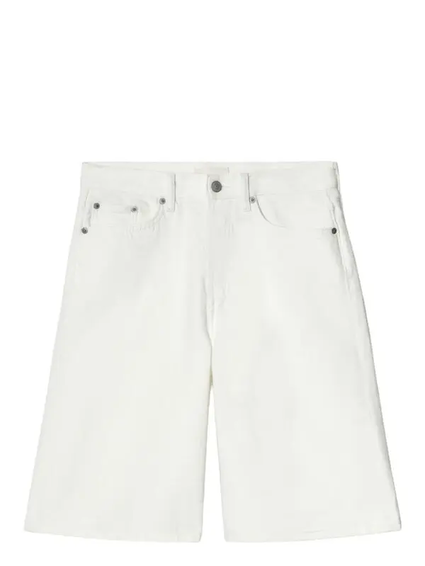 Cos Longline Denim Shorts - White