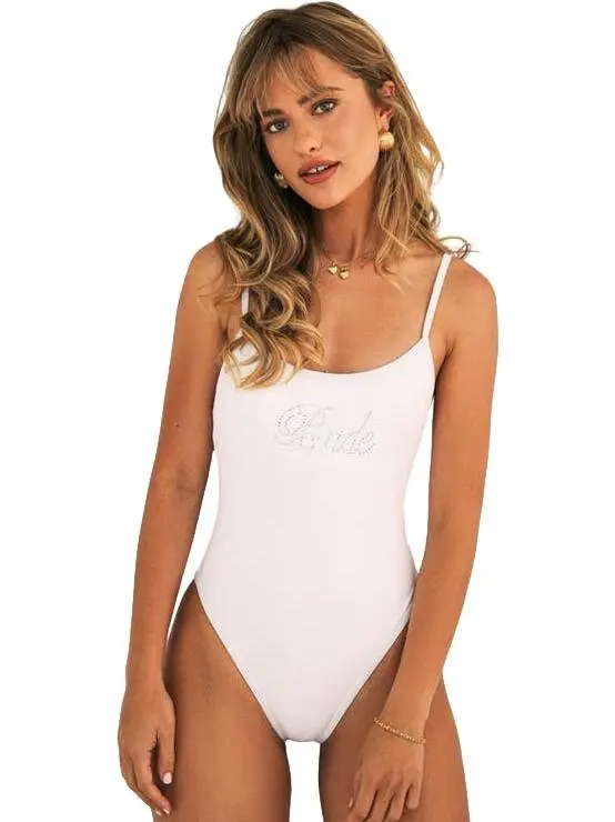 DIPPIN DAISY'S Star Scoop Neckline One Piece - White