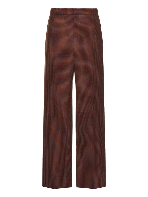 BOTTER Classic Pleated Trousers - Red Check