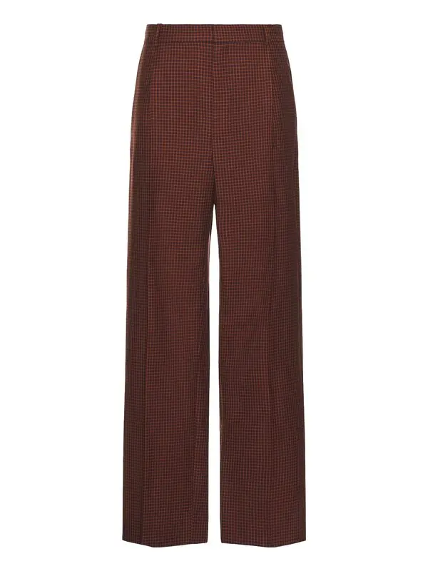 BOTTER Classic Pleated Trousers - Red Check