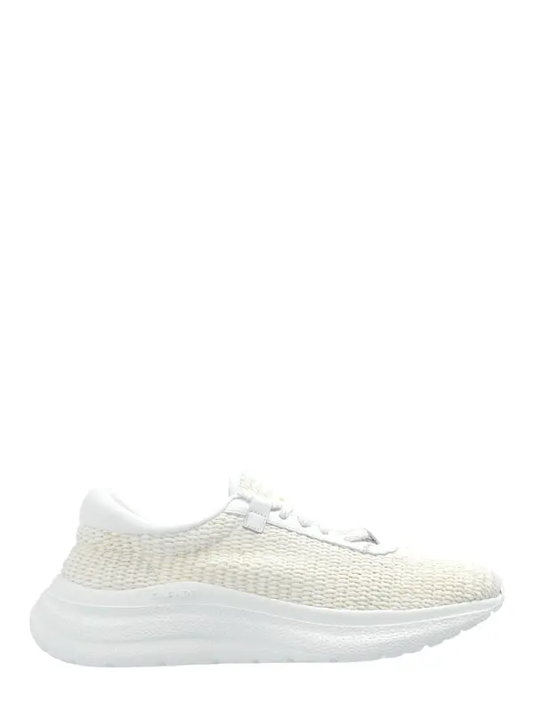 Casadei Mia Woven Leather Sneakers - White
