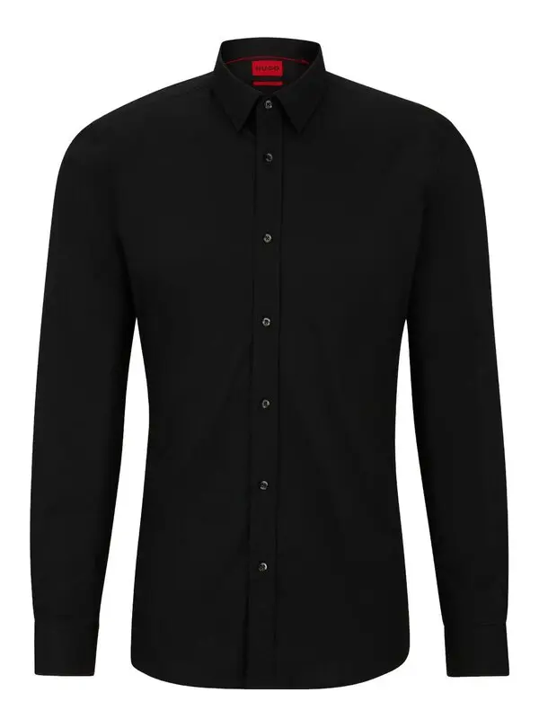 Hugo Slim-fit Poplin Shirt - Black