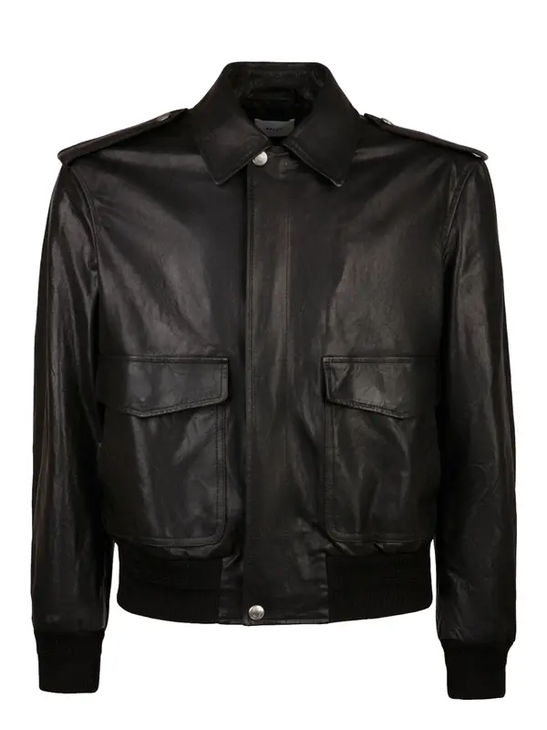 Bally Leather Bomber Jacket - Black