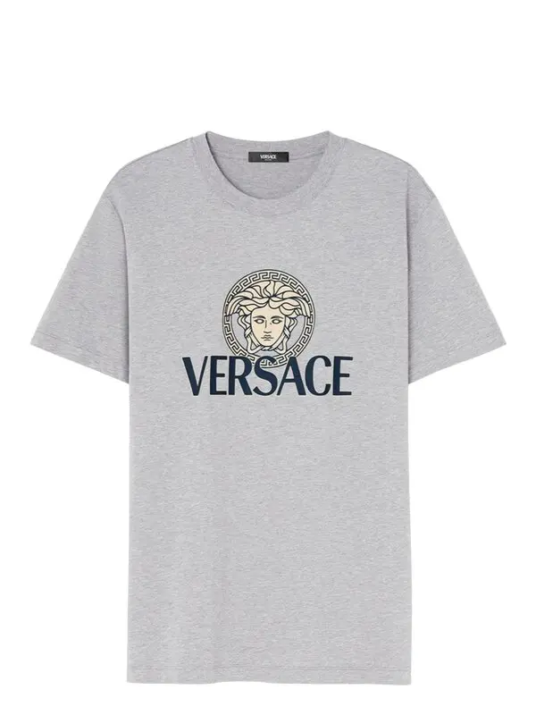 Versace Medusa Logo-print T-shirt - Grey