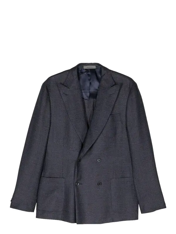 Corneliani Peak-lapels Double-breasted Blazer - Blue