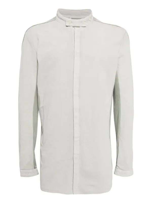 Boris Bidjan Saberi Stand-up-collar Long-sleeve Cotton Shirt - Green