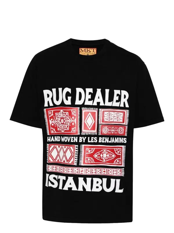 LES BENJAMINS X Market Rug Dealer Cotton T-shirt - Black