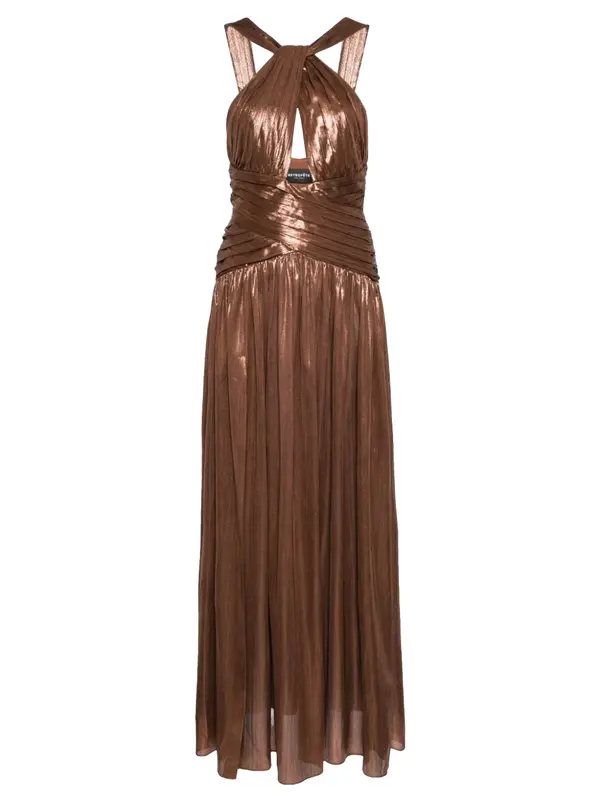 Retrofete Salem Draped Gown - Brown