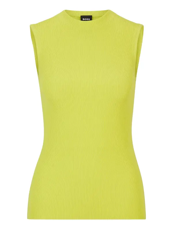 BOSS Sleeveless Ribbed Top - Yellow