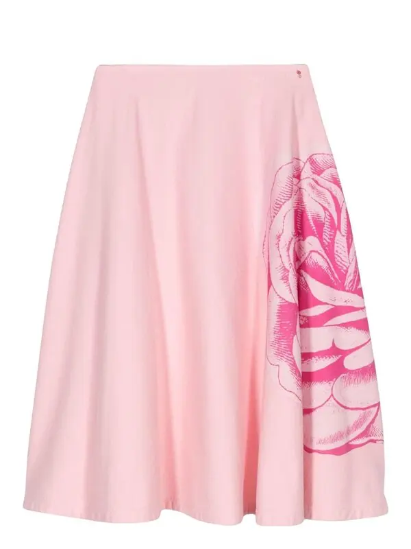Marni Floral-print Cotton Skirt - Pink
