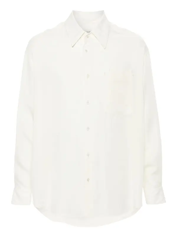 LEMAIRE Double-pocket Lyocell Shirt - Neutrals