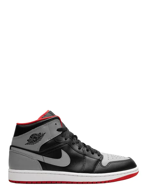 JORDAN 1 Mid Bred Shadow Sneakers - Black