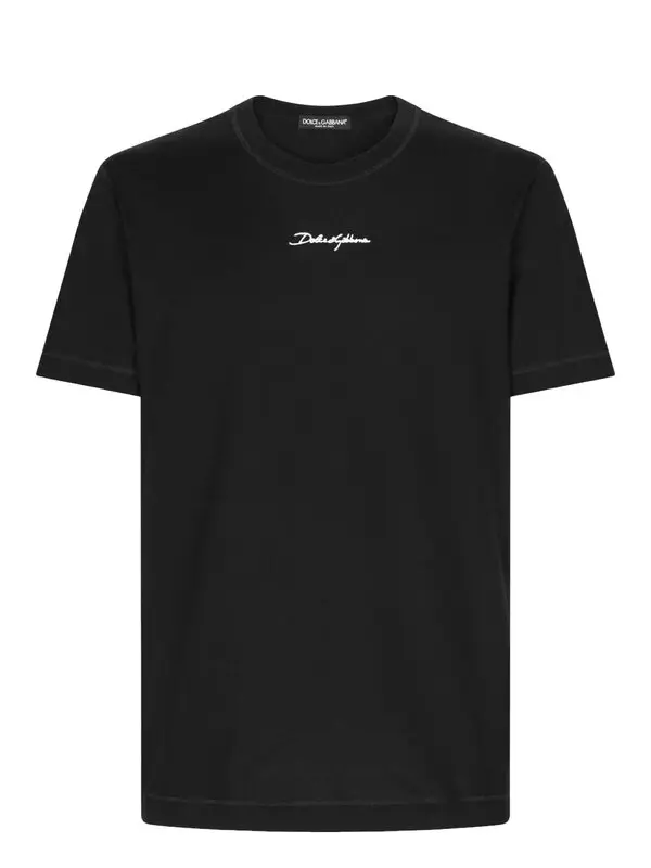 Dolce & Gabbana Logo-print Cotton T-shirt - Black