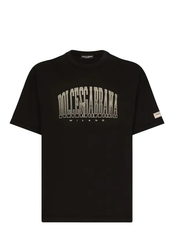 Dolce & Gabbana Logo-print Cotton T-shirt - Black