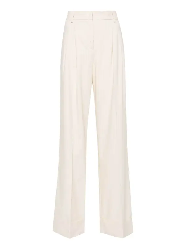 Andamane Nathaniel Pinstripe Wide-leg Trousers - Neutrals