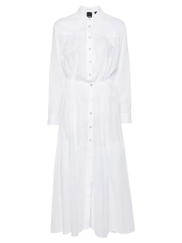 Pinko Dolce Vita Maxi Shirt Dress - White