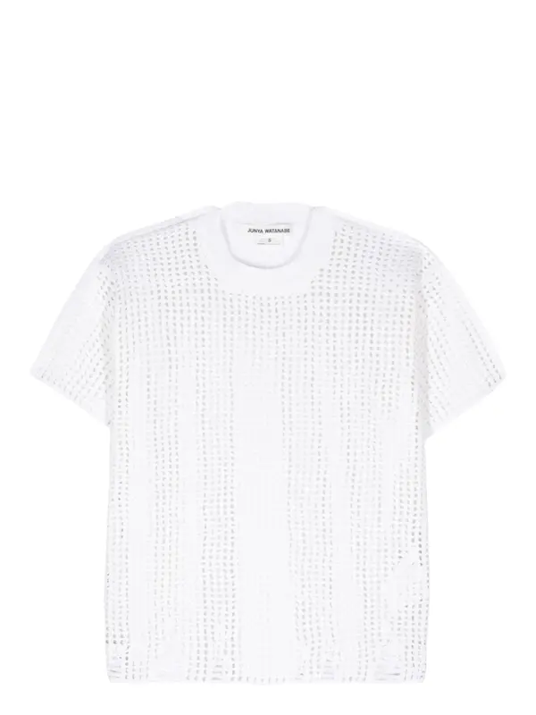 Junya Watanabe Panelled Open-knit Top - Neutrals